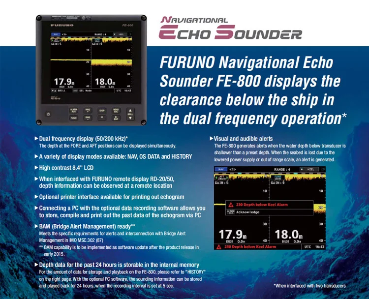 Furuno Series Fe800 Marine Echo Sounder Detector,Sounder Instrument ...