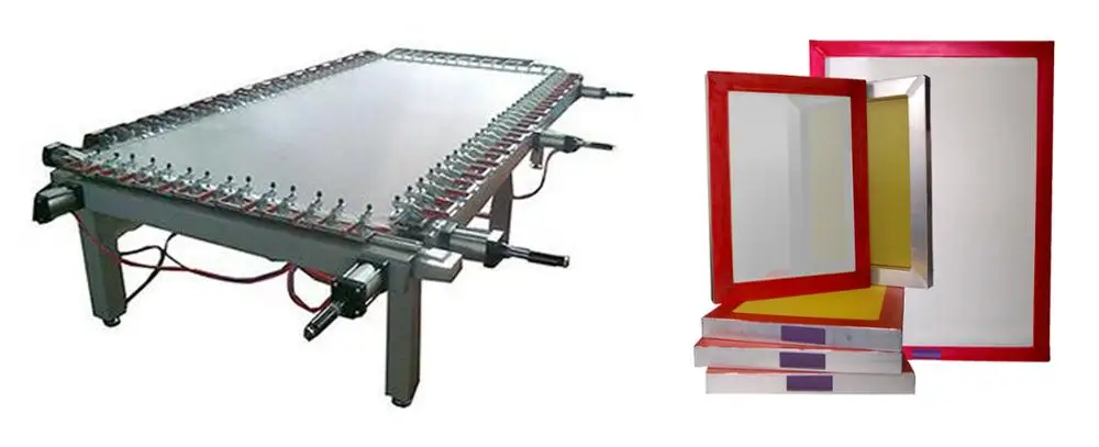 Screen Printing Pneumatic Mesh Stretch Machine With Single Clamp ...