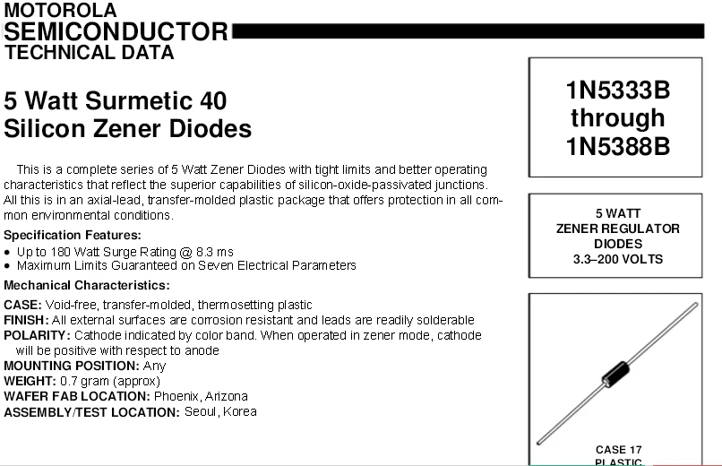 1n5338b In5338b 5 Watt Diode 5w 5.1v Zener Diode - Buy 5w 5.1v Zener Diode,1n5338b In5338b 5 ...