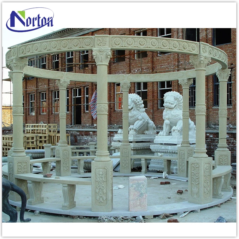 Hand Carved Square Decoration Stone Pavilion Ntwp-017y - Buy Stone ...