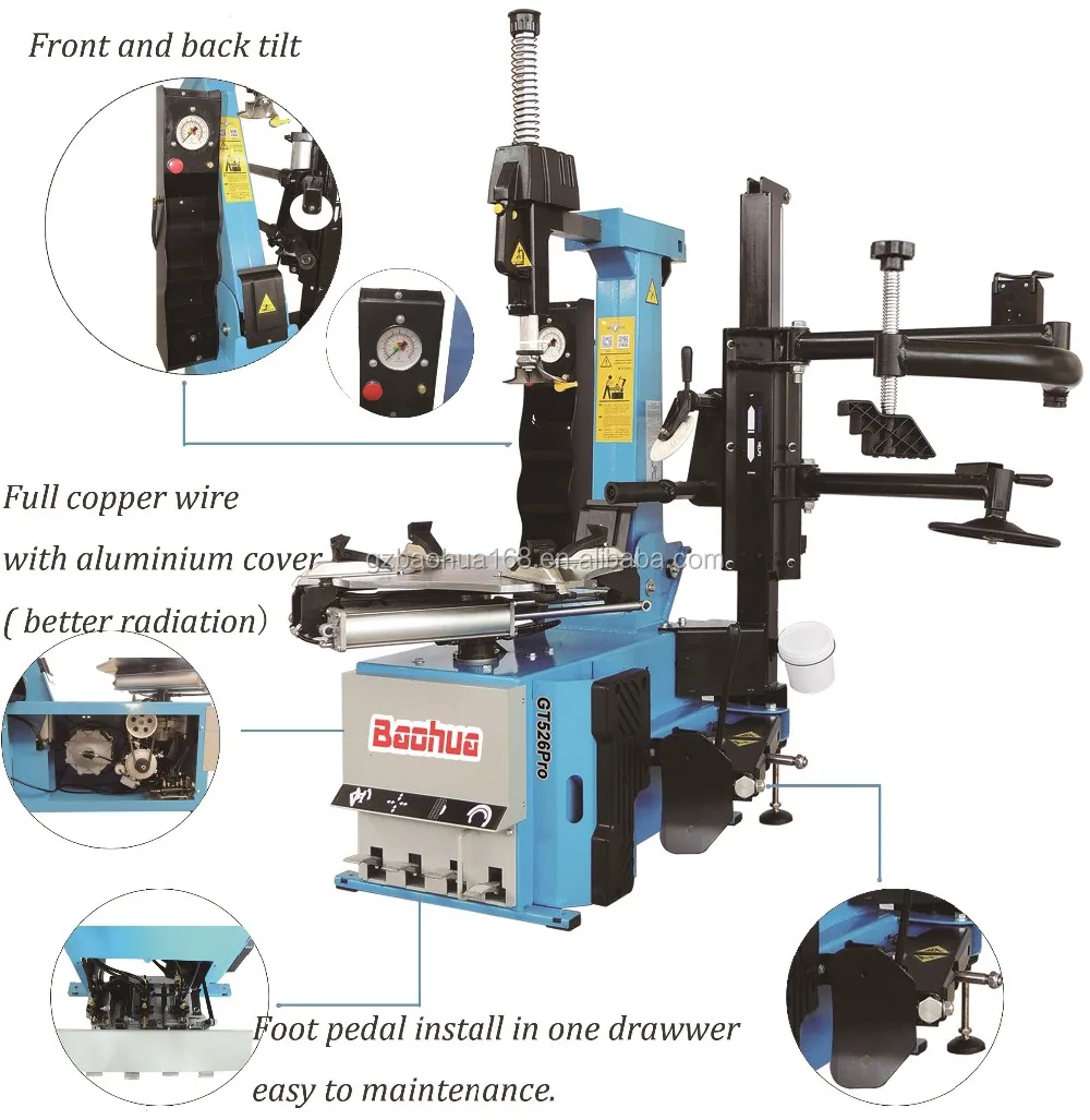 Full Automatic Car Tire Changer For Tubeless Tire And Run-flat Tire ...