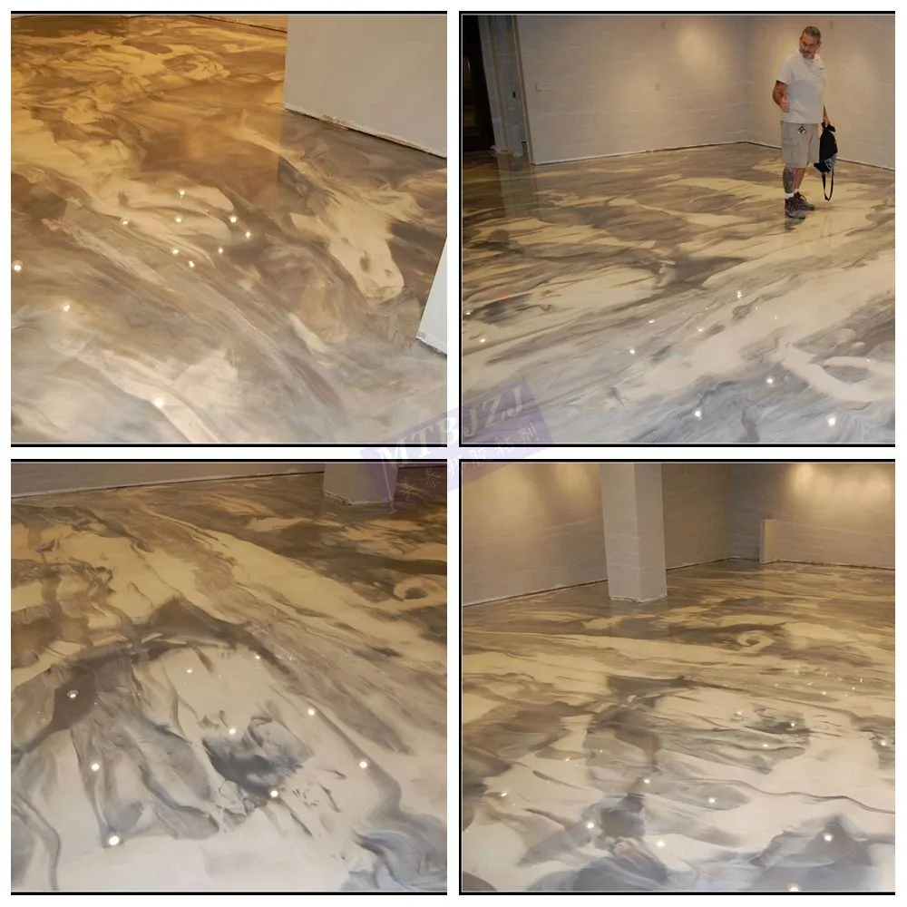 100% Solids Metallic Pearl And Silver Epoxy Resin Coating 3gallons Kit ...