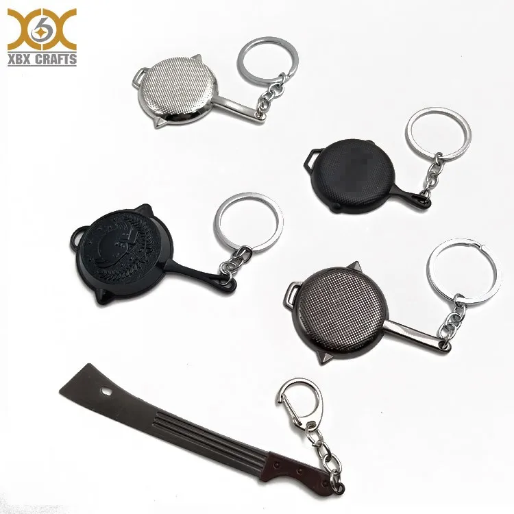 Wholesale 3D Shape Metal Gun Keychain - Customizable