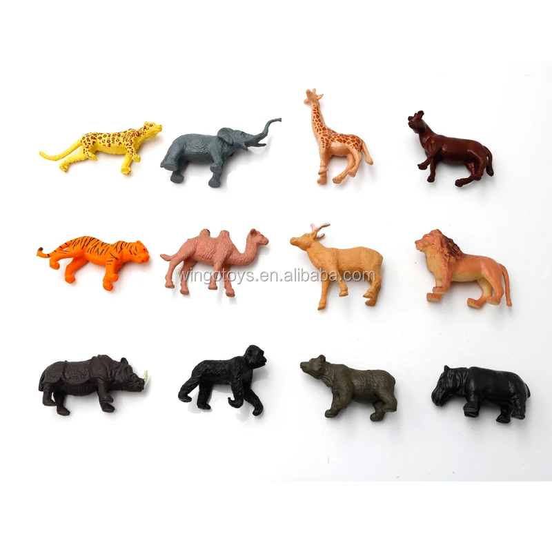 Plastic Pvc Assorted Animals Mini Toy For Vending Machine Wild Animals ...