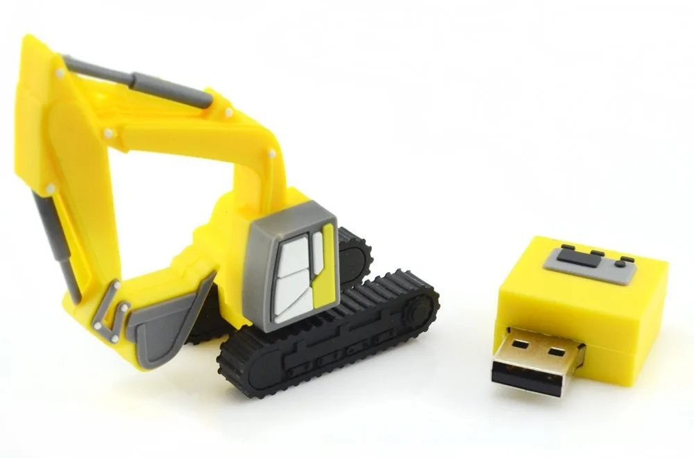 Customized Pvc Truck Container Crane Carrier Plane Car Shape Usb Flash ...