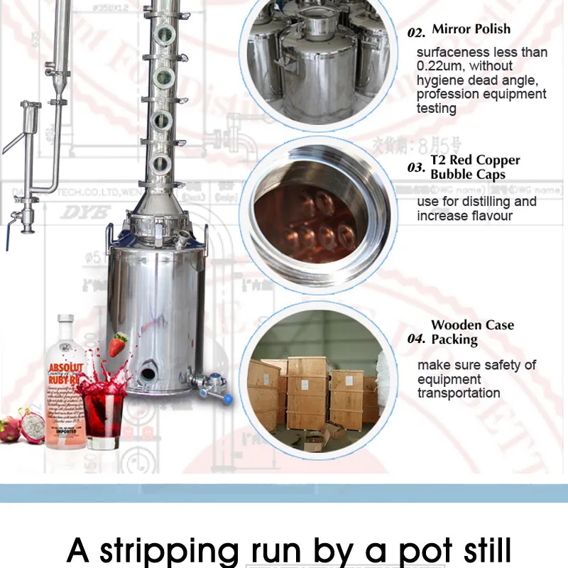 200l Mini Home Distillation Equipments Alcohol Distillery - Buy ...