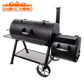 European Style Barrel Shaped Offset Charcoal Bbq Grill Smoker - Buy Hot ...