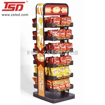 Custom Retail Store Potato Chips Metal Display Rack,Display Shelf For ...