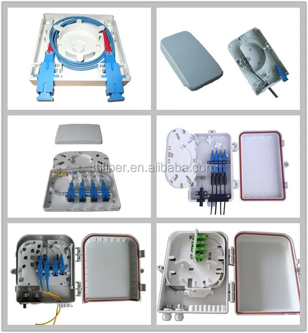 Indoor 2 Port Ftth Fiber Optic Distribution Box / Fiber Socket Of Sc ...