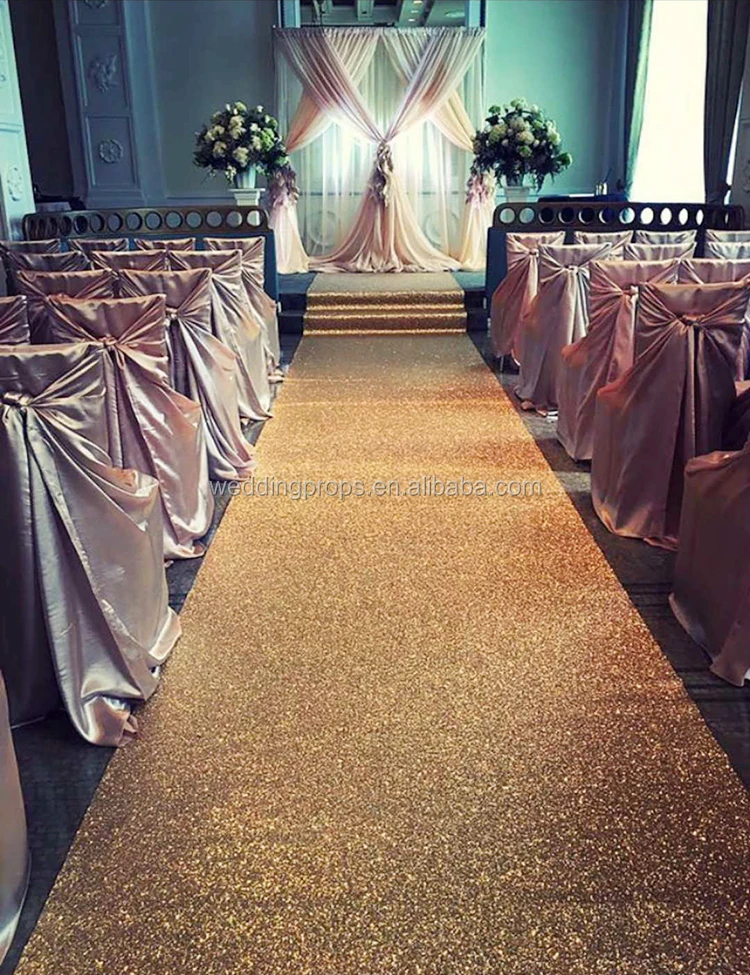 Rose Gold Carpet Runner - Elegant Aisle Decor for Weddings