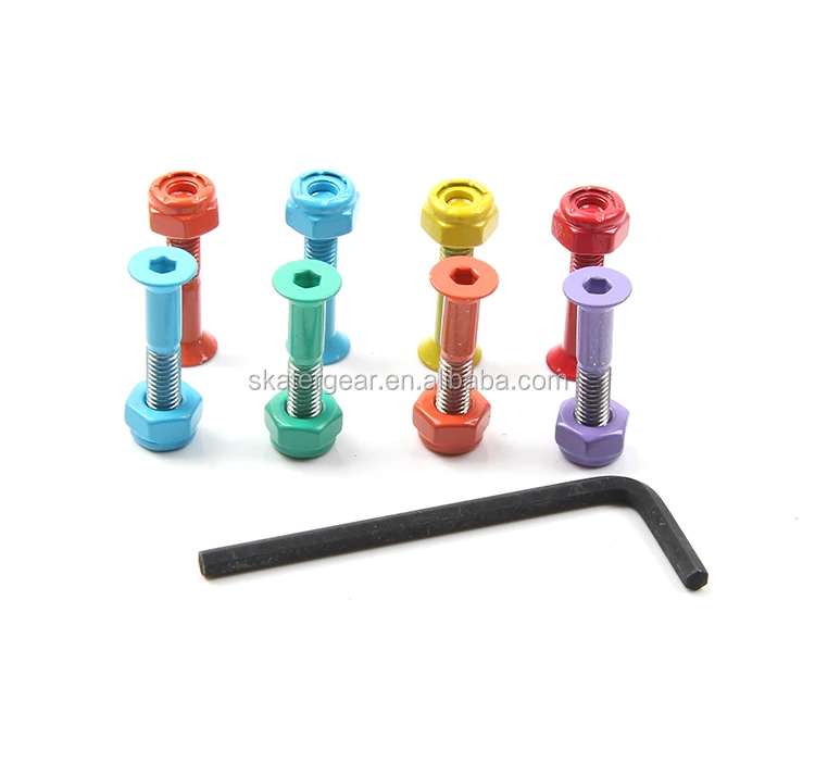 Skatergear 1 Inch Custom Color Skateboard Bolts Hardware - Buy ...
