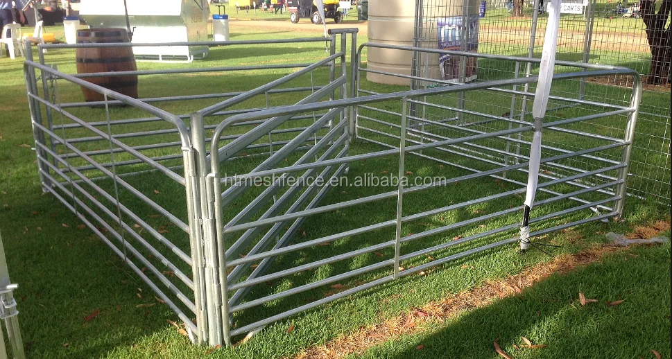 Sheep & Goat Pens/galvanised Round/ Oval 6 Bars With Vertical Square ...