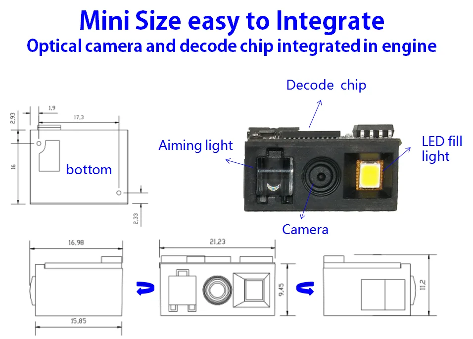 High Quality Arduino Cmos Fixed Mount Barcode Scanner Module For Self ...