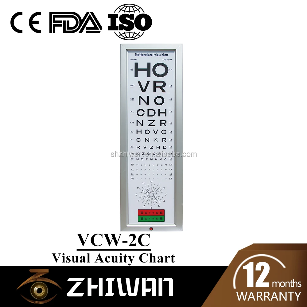 VCW-2C Snellen Eye Chart - Professional Vision Test