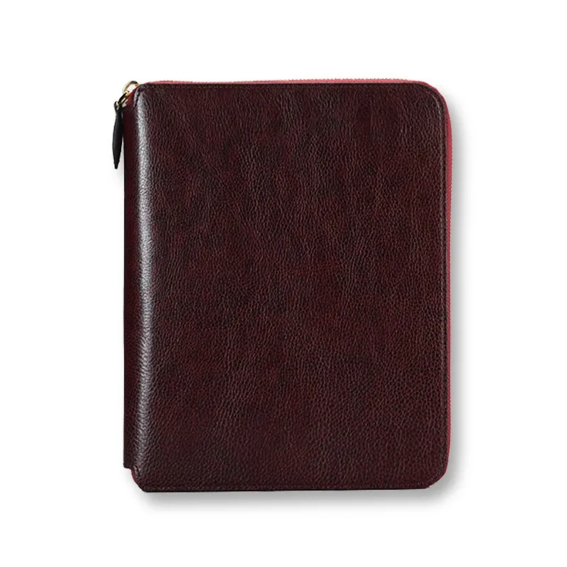 Custom Zipper Notepad Multi-functional Leather Notebook Work Book 80 ...
