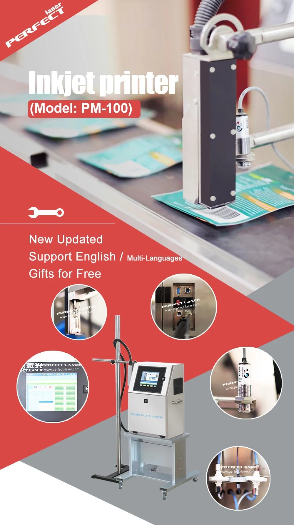 Aluminum Cans Automatic Inkjet Printer Code Dating Print Machine