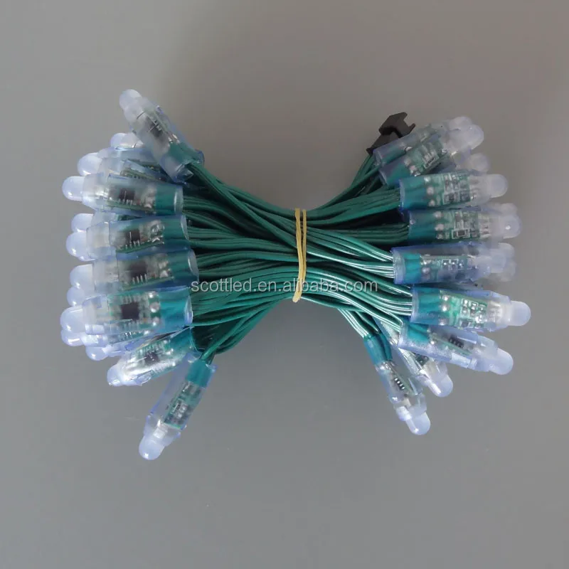 Ws2811 12mm Bullet Smart Rgb Led Pixels Nodes Dc5v Addressable Digital ...