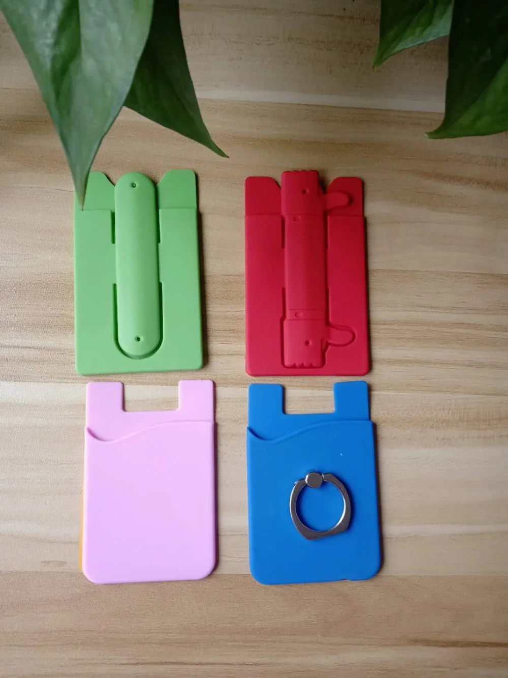 Custom Printed Logo Sticker Silicone Mobile Phone Card Holder Wallet ...