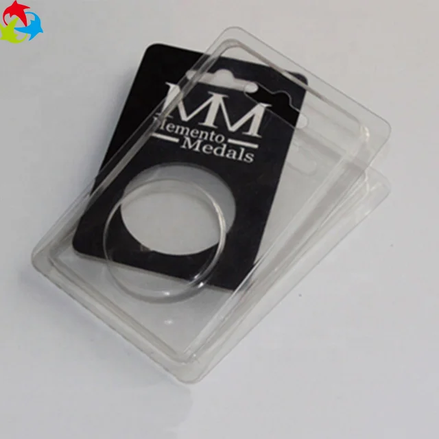 Hanging Clear Round Coin Plastic Clamshell Package With Color Printed ...