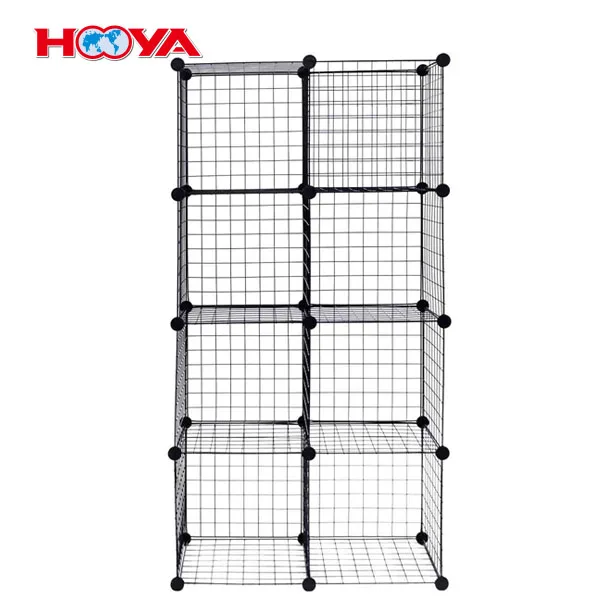 Stackable Black Mesh Wire Storage Cubes---set With 8 Cube - Buy Wire ...
