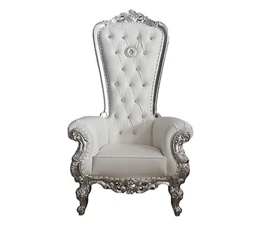 Modern High Back Throne Chair Solid Wood with Antique Style Durable ...