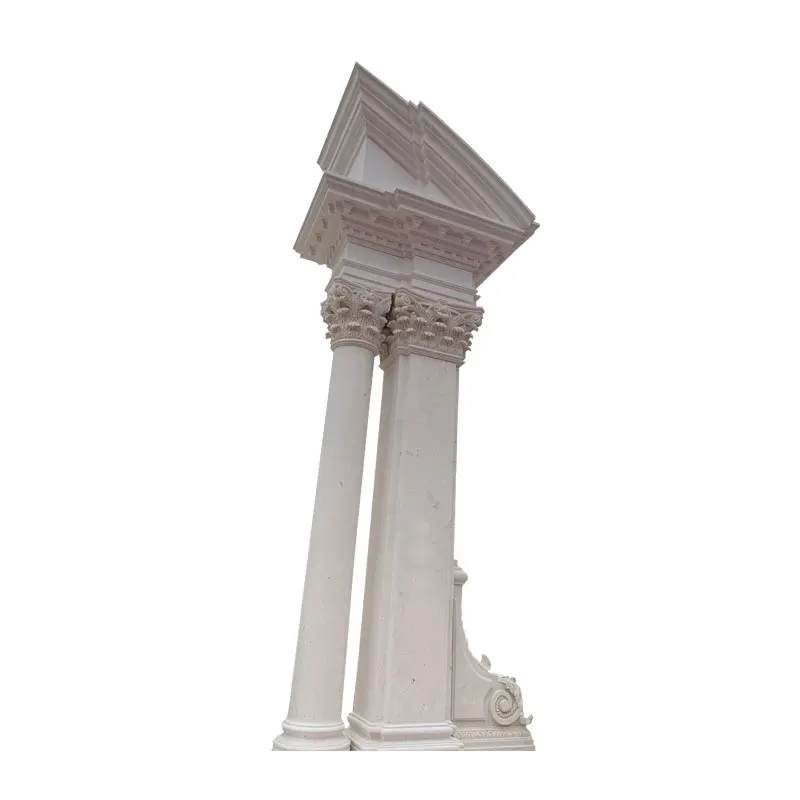 Customize Raking Cornice Square Roman Column Limestone Column - Cornisa ...