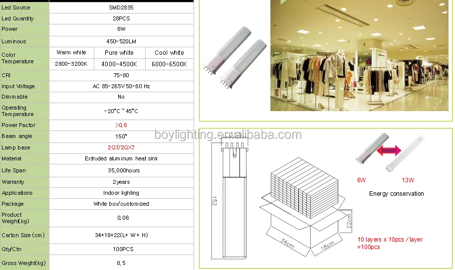 3 Way LED Light Bulb - 4W AC220 Volt - 2G7 Base - 50000hrs