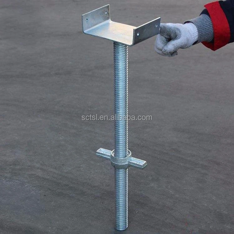 Steel Galvanized Scaffolding U Head Jack Base Prop U Head Screw Jack ...