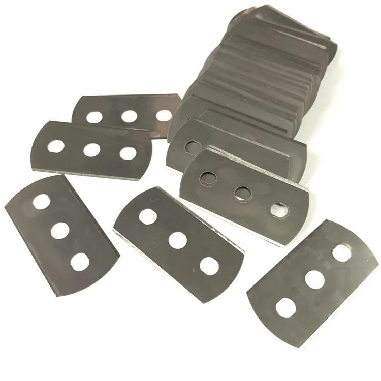 Double Edge Three Holes Flooring Knives Blades 42.5*22*0.2mm - Buy 3 ...