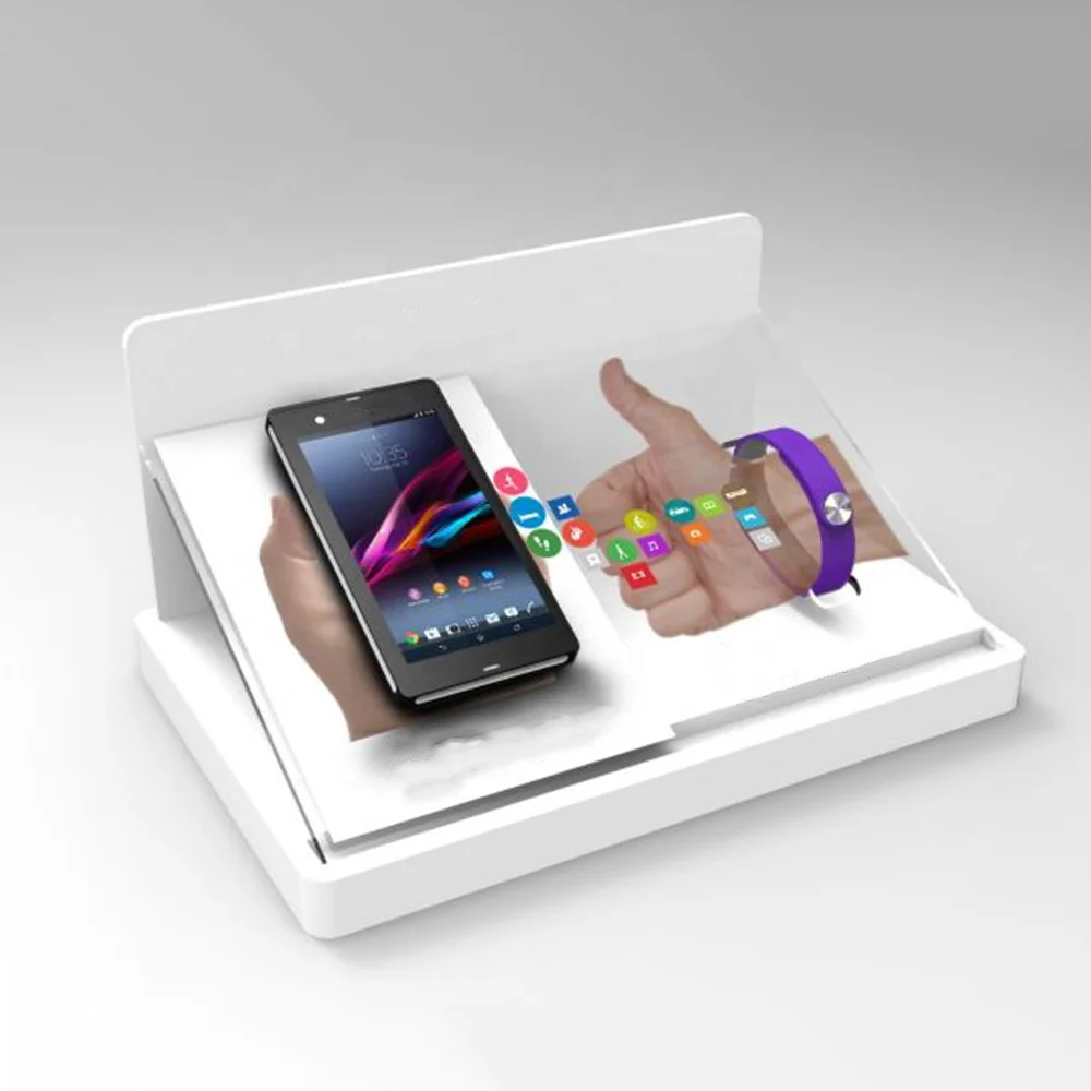 10cm Clear Acrylic Tablet Display Stand Desktop Round Perspex Ipad ...