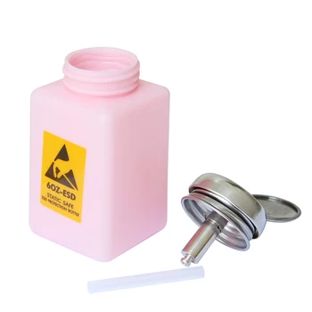 Esd Plastic Alcohol Bottle Anti-reflux Esd Push Down Dispenser ...