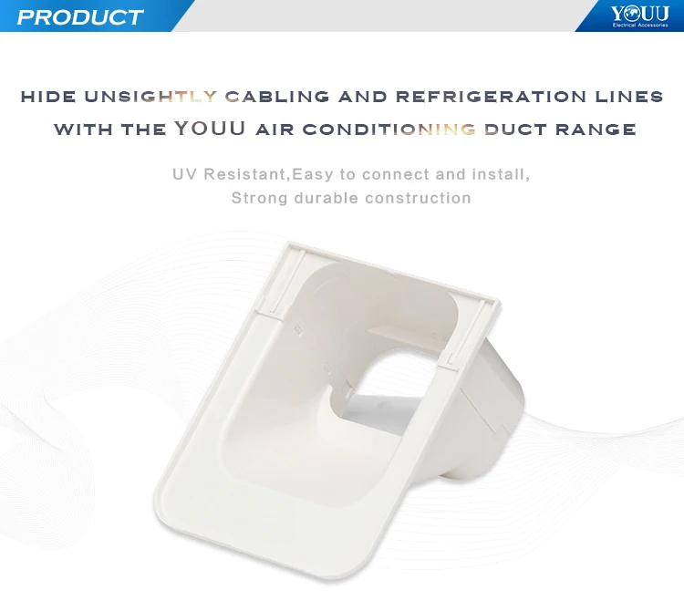 YOUU 80mm PVC Ceiling Cap Air Conditioning Duct Fittings for HVAC ...