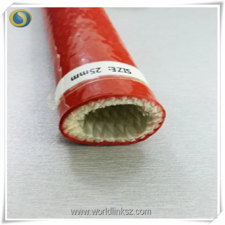 Silicone Rubber Fiberglass Braided Fire Shield Sleeve - Buy Silicone ...