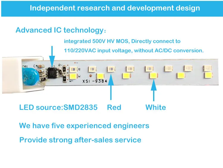 Professional Supermarket T8 Meat Counter Led Tube Light 220v Driverless ...