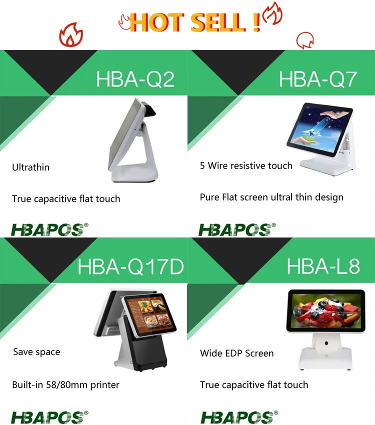 HBA-Q8 15Inch Touch Screen Pos Systeem/Retail Pos Terminal/Supermarkt ...