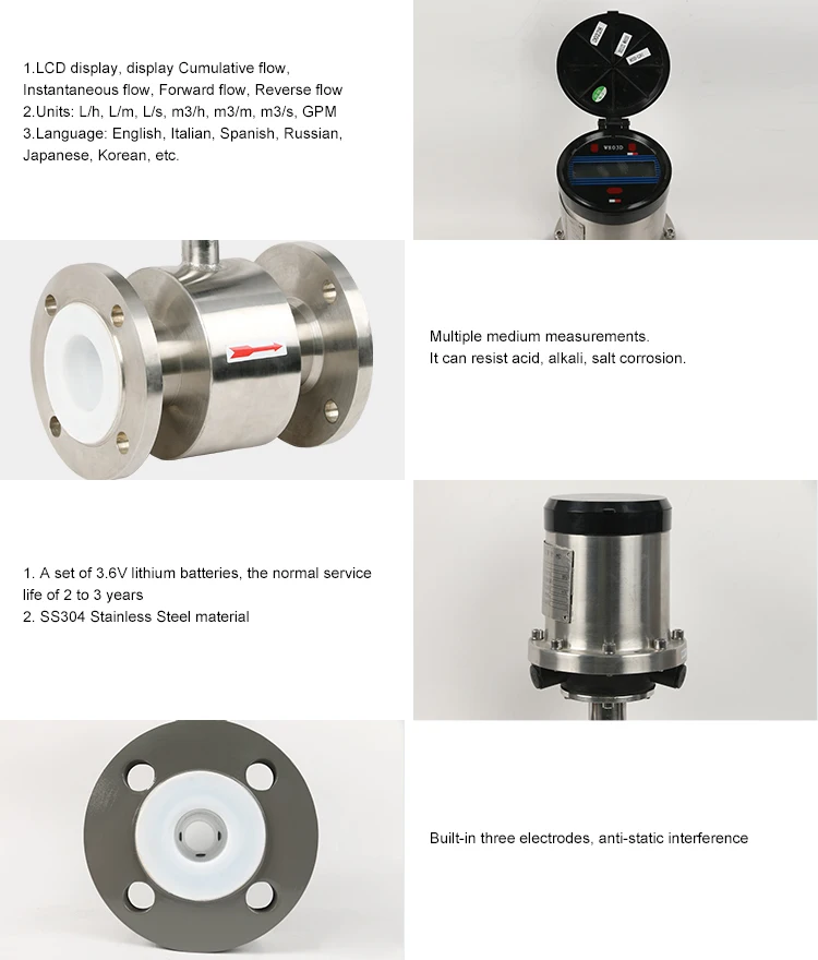 Digital Battery Powered Supply Milk Magnetic Flow Meter - Buy Digital ...