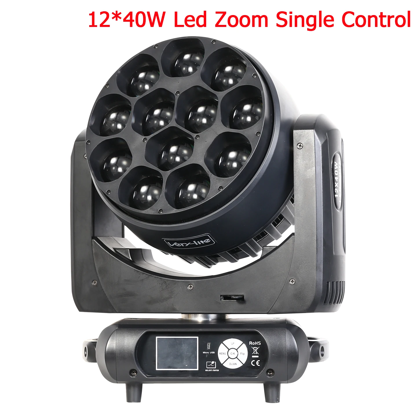 2025 Zoom Wash Beam LED 12x40 Wash Moving Head Light