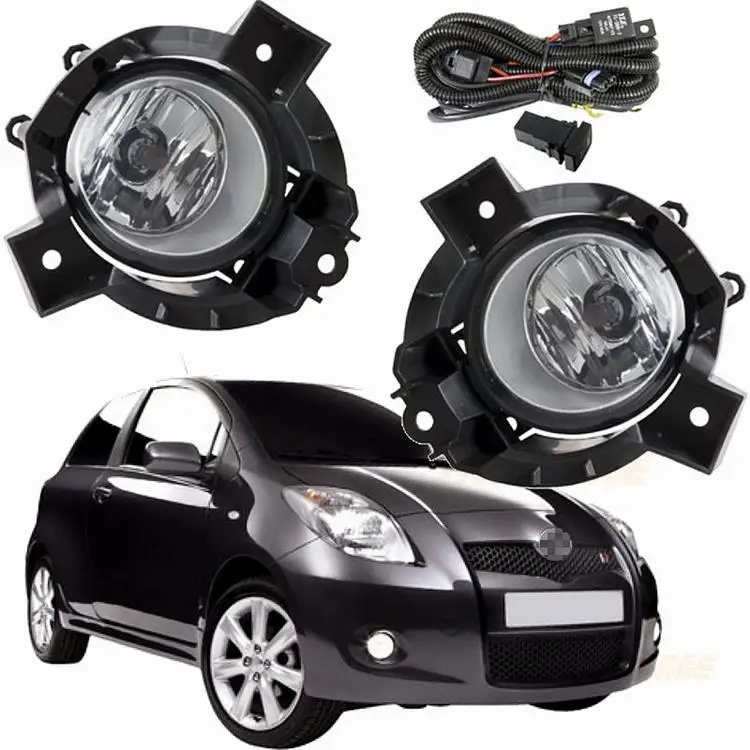 Clear Lens Fog Light Lamp Whole Kit For Toyota Yaris Hatchback 2012 ...