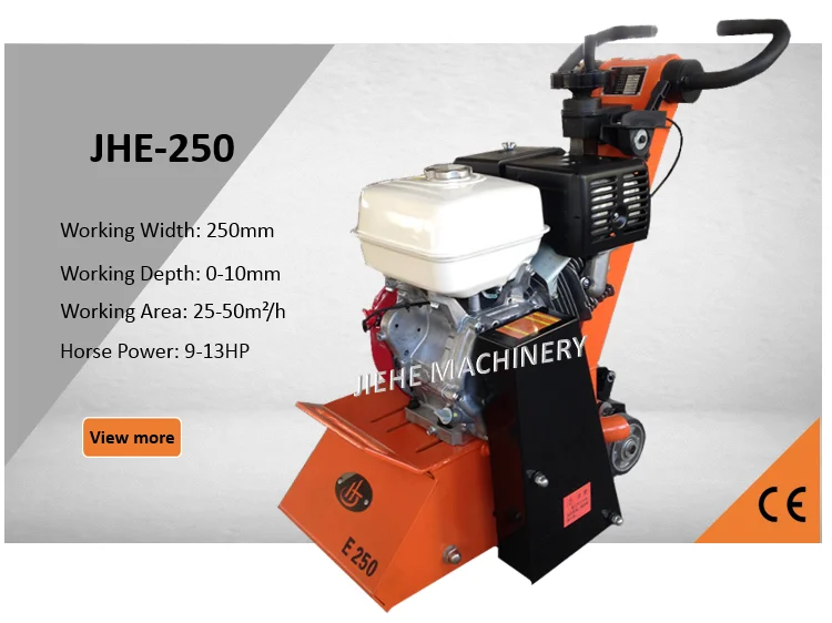 250mm Electric Walk Behind Asphalt Milling Machine with Drum Set Free