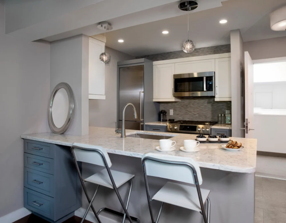 Open Galley C Channel Kitchen Cabinets For Apartment Two Tone - Buy Two ...