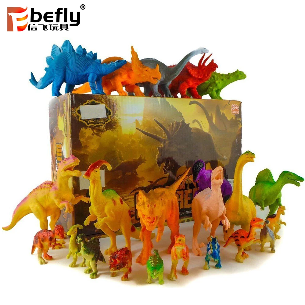 24pcs Packaging Set DIY Plastic Park Toy Family Dinosaur Toy