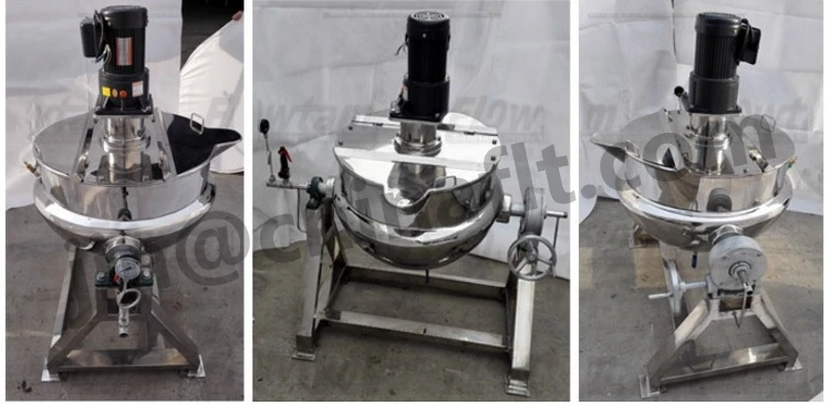 Industrial Jacketed Steam Caramel Cooking Pot with Mixer