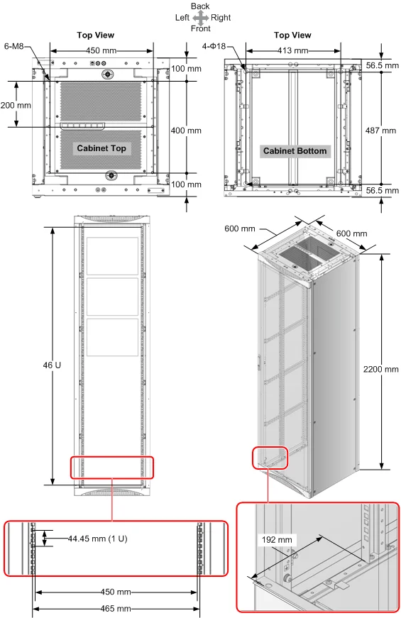 Huawei 19 Inch Indoor Cabinet N66-22 For Ma5600t Ma5603t Ma5608t - Buy ...