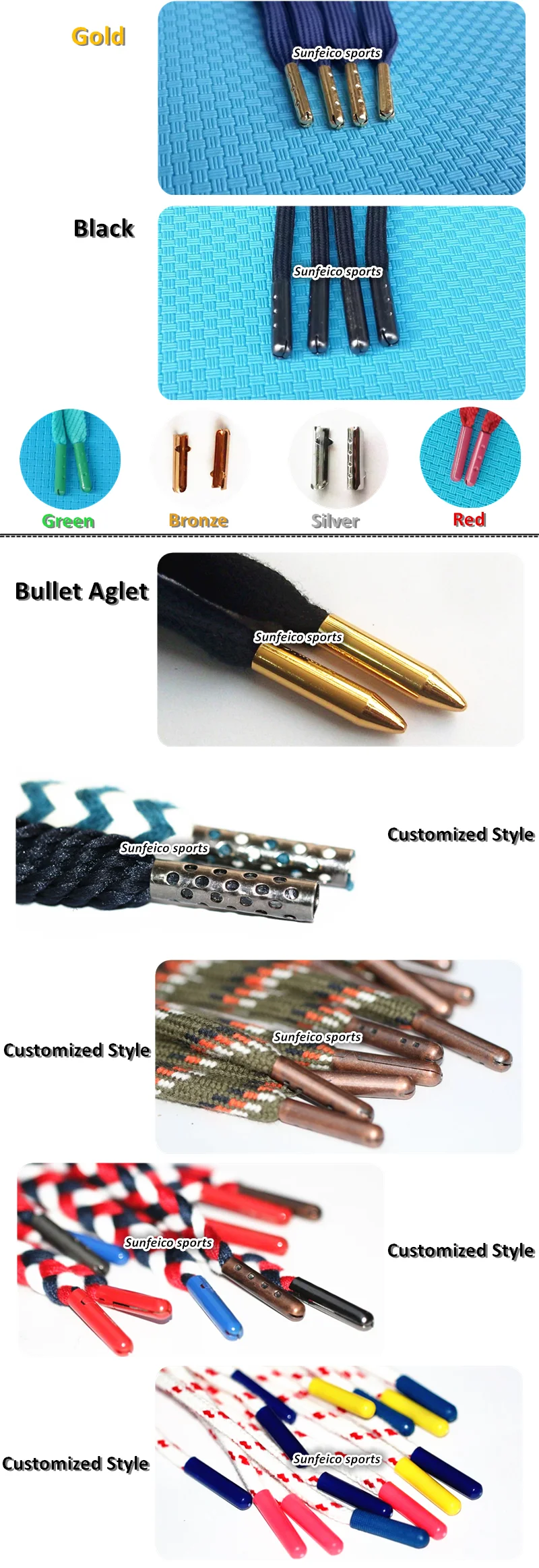 Customized Strings Metal Aglets For Lace - Zinc-alloy Metal Aglets For ...