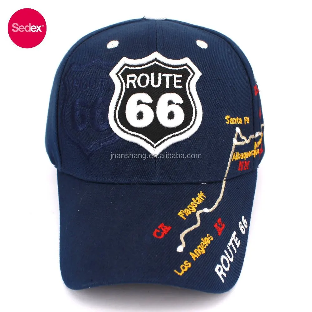 Custom Embroidered SEDEX Audit Route 66 Acrylic Cap - Unisex Baseball ...