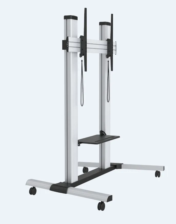 Hd Tv Cart Stand Flat Screen Lcd Led Rolling Mobile Wheels Fits 55-110 ...