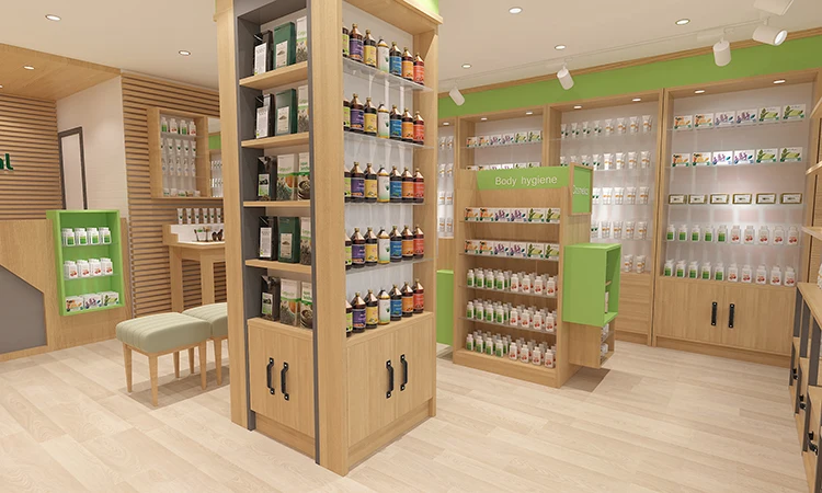 Simple Small Pharmacy Design - Modern Medical Store Interior