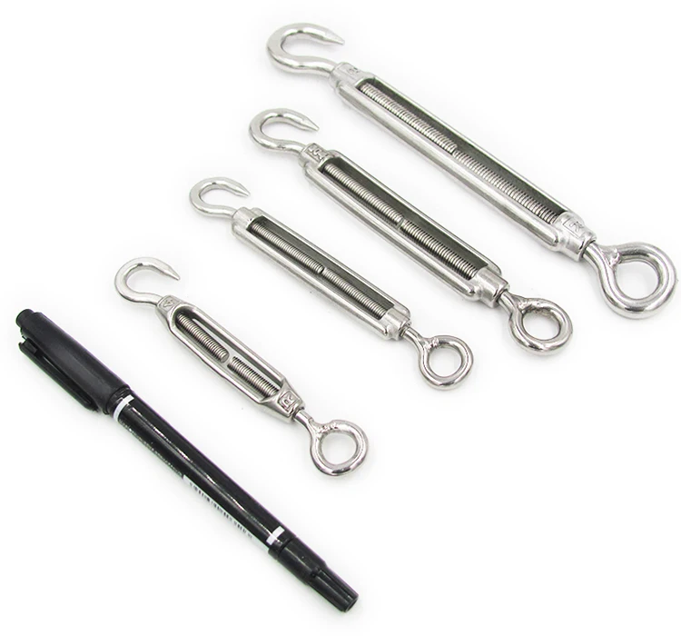 304 Stainless Steel Turnbuckle M4-m24 Steel Wire Cable Tensioner Wire ...