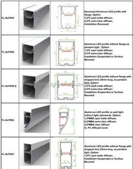 2015 Hot Sales !!! Recessed Extrusion Aluminum Profiles With Slider/ T ...