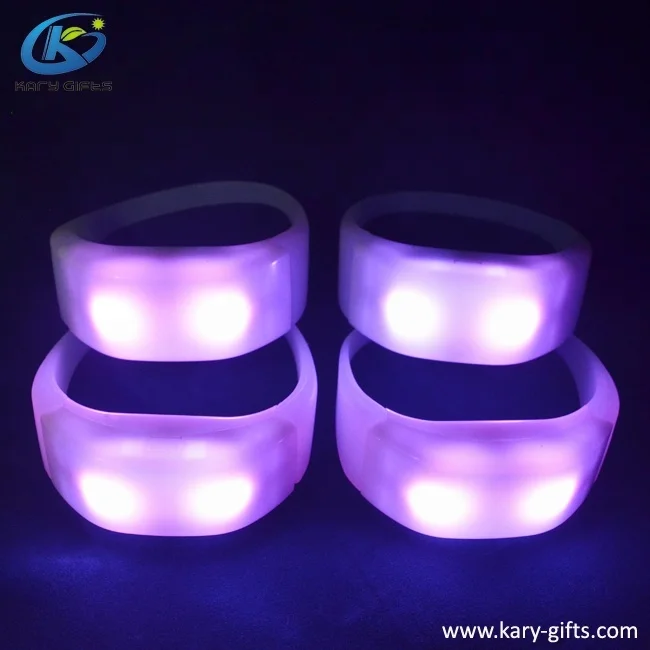Concert Party Event Nylon RGB Programmable Remote Controlled LED Bracelet